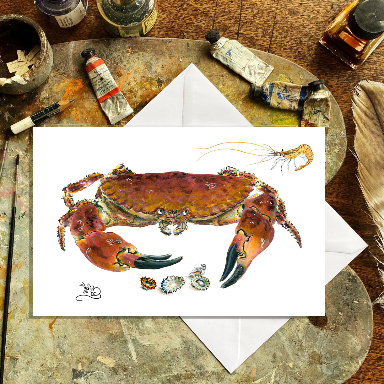 Male Crab Card | Wildlife By Mouse
